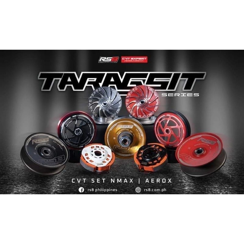 RS8 CVT PULLEY SET 4.2 FOR MIO SPORTY NMAX AEEOX CLICK M3 (DUAL ANGLE ...