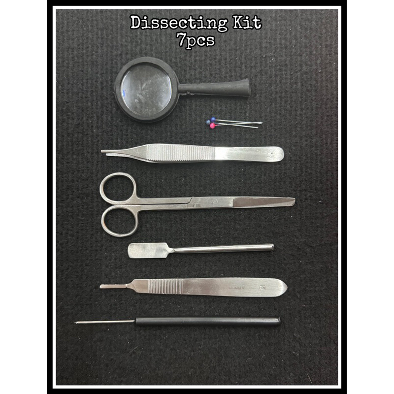 Dissecting Set / Kit 7pcs for student NO BLADE with leather pouch ...