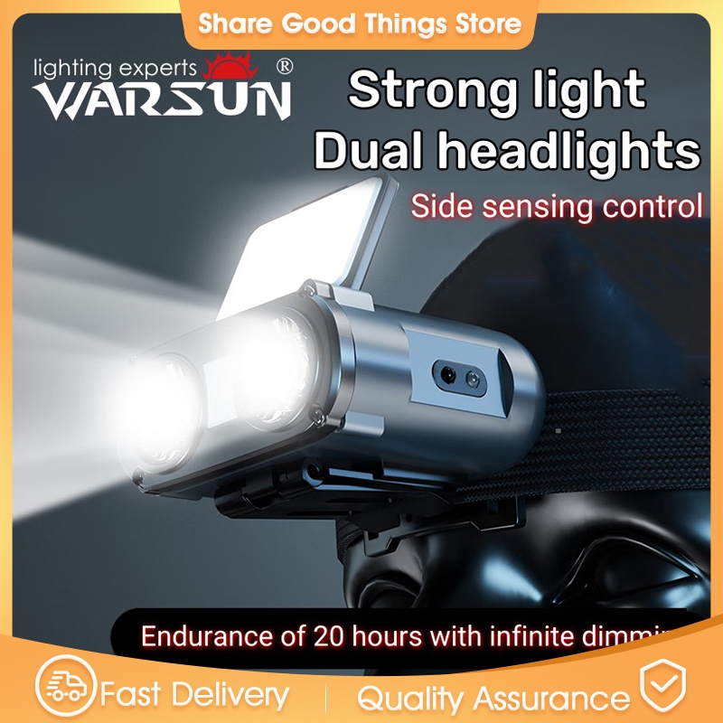 WARSUN OWL Headlight Flashlight USB Rechargeable Headlamp Flashlight ...