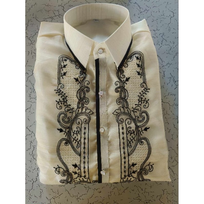 Barong Tagalog piña mocha with lining. | Shopee Philippines