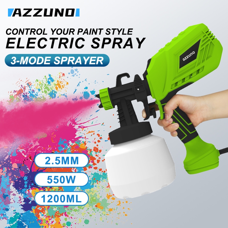 AZZUNO spray gun for paint 550W electric portable spray gun Cordless ...