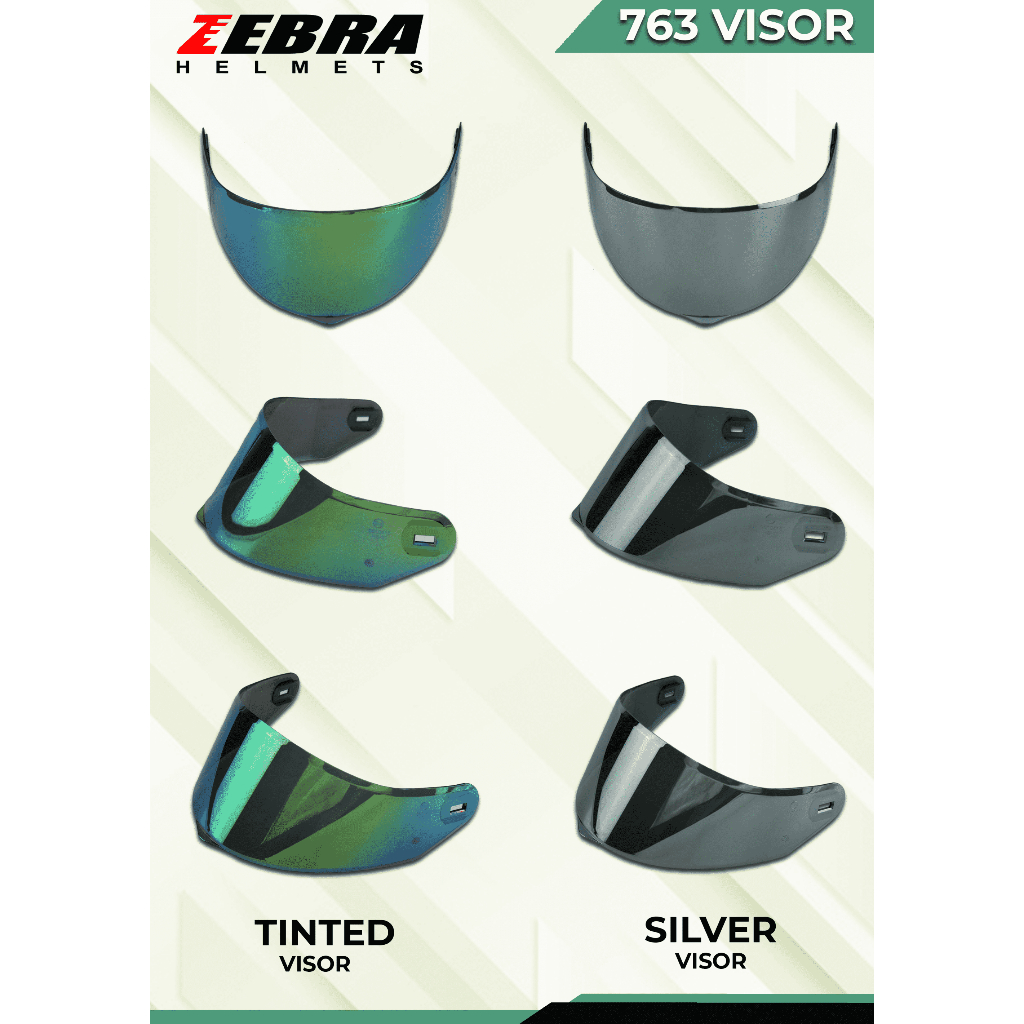 ZEBRA 763 HELMET VISOR LENS | Shopee Philippines