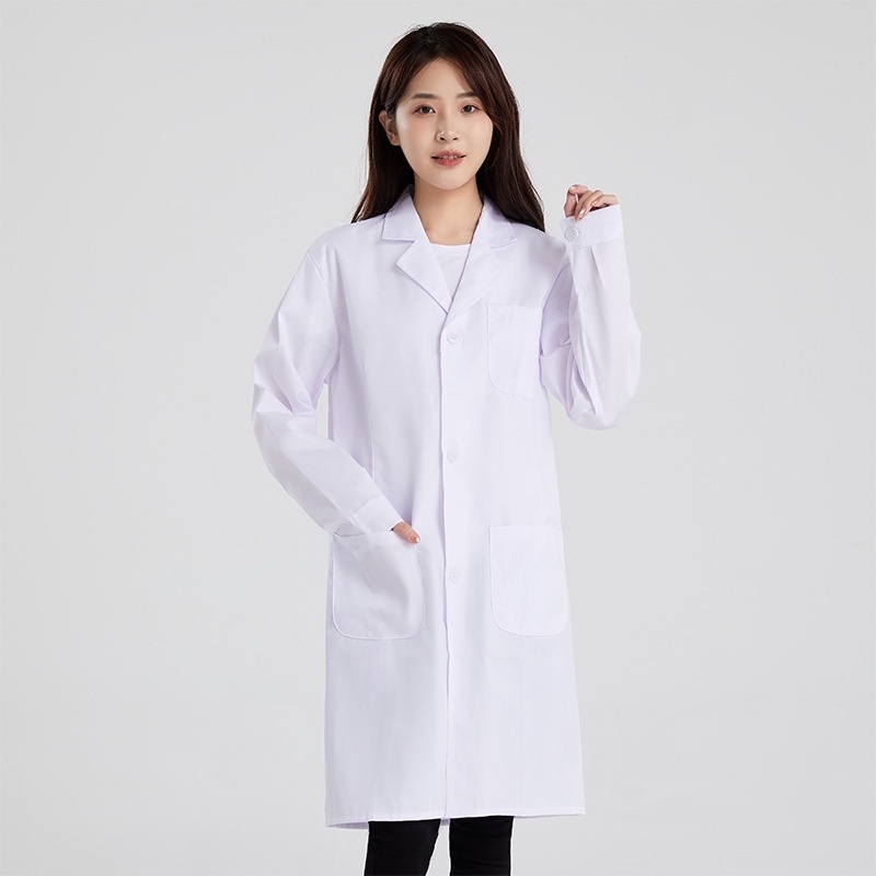 Lab Coat Lab Gown Long Sleeve White Laboratory Gown for Men Women ...