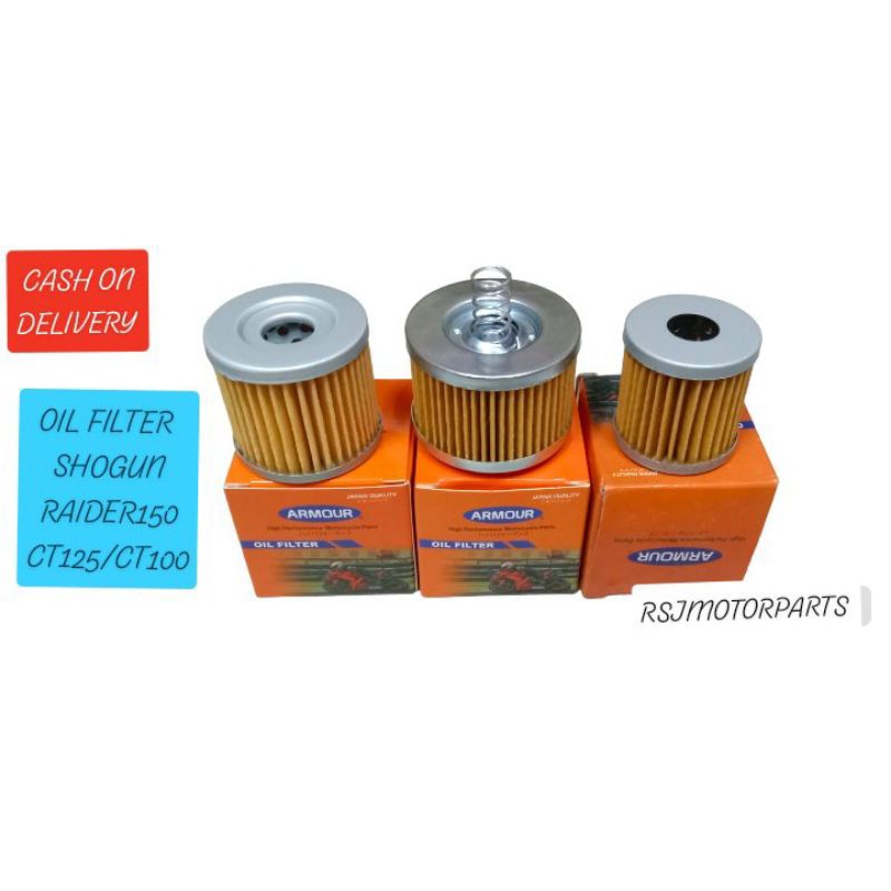OIL FILTER (SHOGUN) (GD110/SMASH/RAIDER) AND (CT125/CT100) | Shopee ...