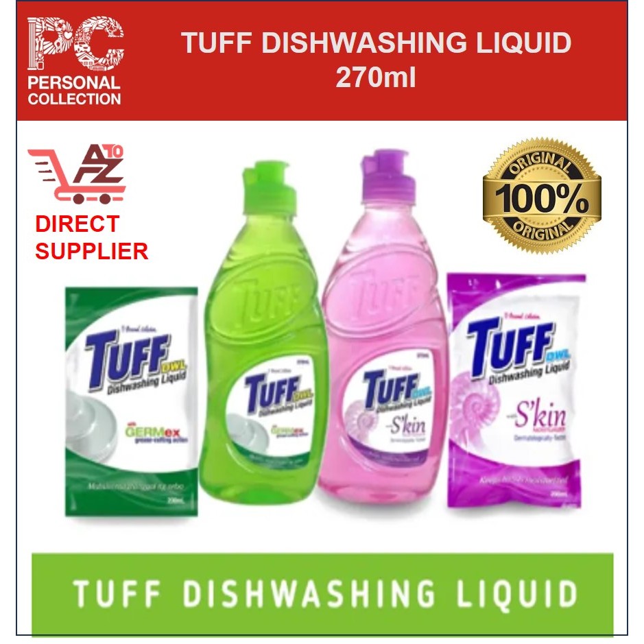 TUFF DISHWASHING LIQUID DWL WITH SKIN MOISTURIZER, GERMEX 270mL ...