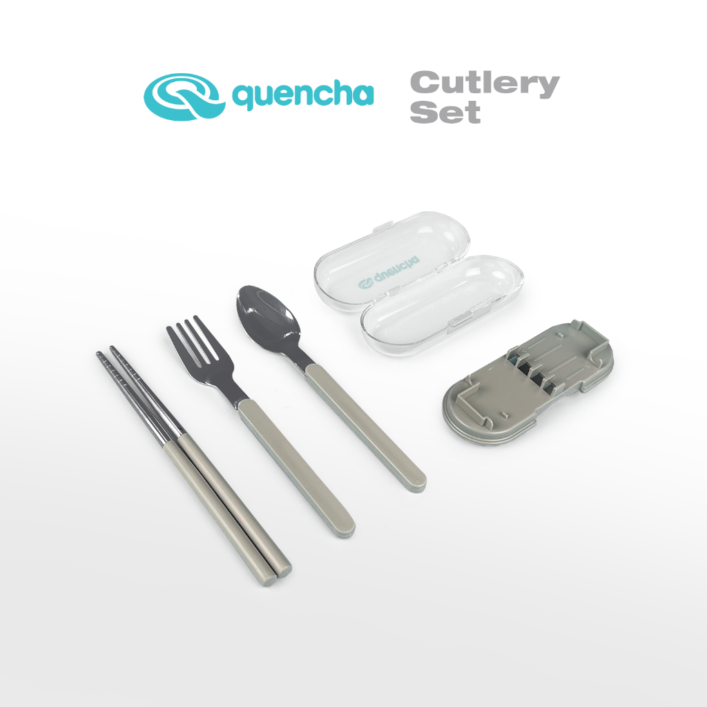 QUENCHA Portable Cutlery Set, Collapsible Travel Utensils | Shopee ...