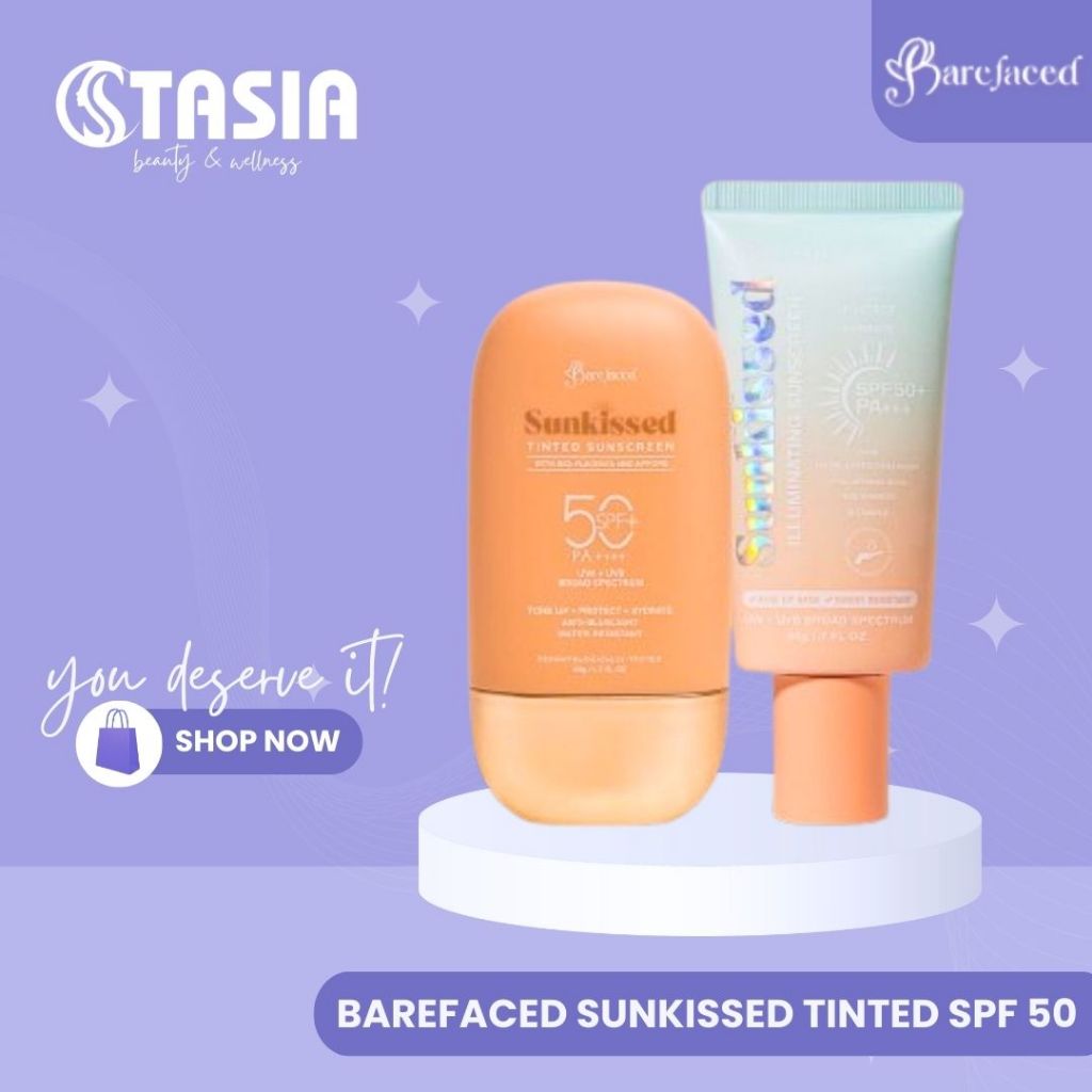 Barefaced Tinted Sunkissed Illuminating Sunscreen SPF50+ PA+++ 50g ...