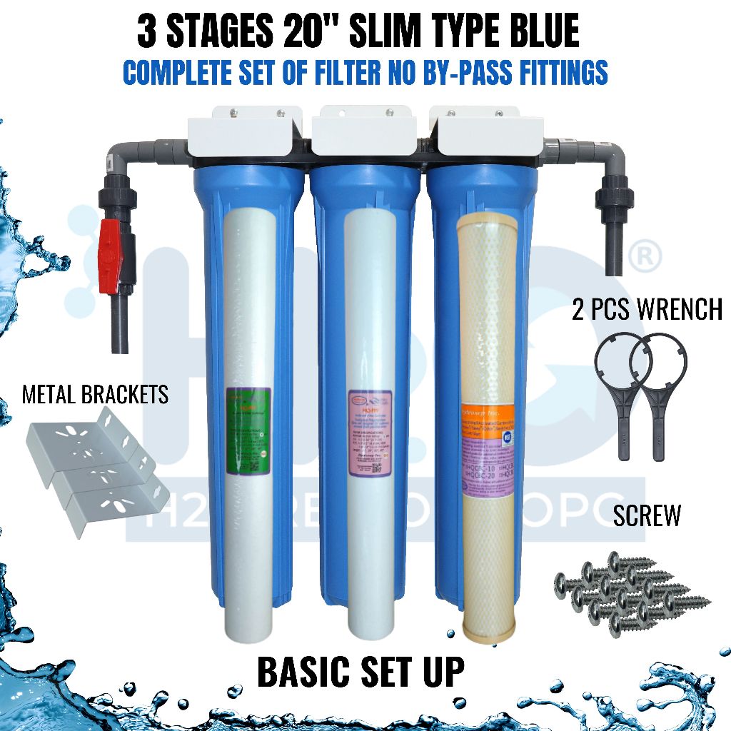 Water Filtration System Top Selling 3 Stages 20" Slim Type Complete Set ...