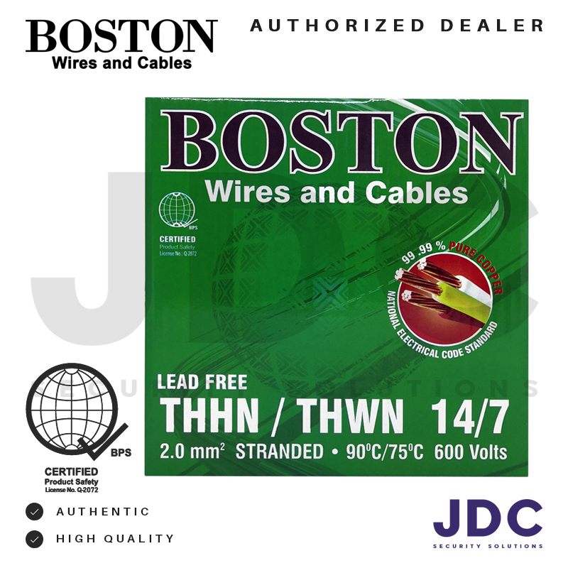 Boston THHN/THWN 14 AWG Copper Cable 2.0 mm² Stranded Wire ...