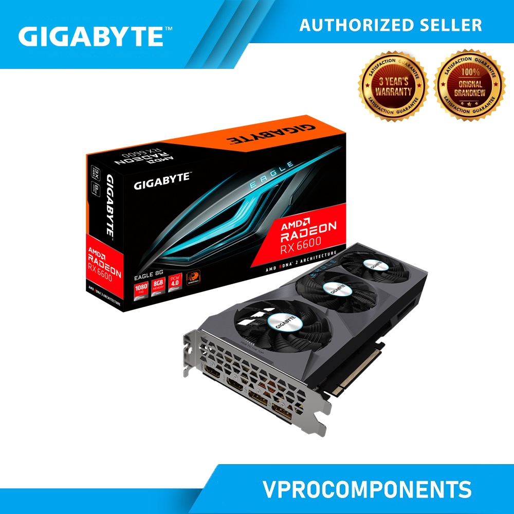 Gigabyte Radeon RX 6600 Eagle 8GB GDDR6 Graphic Card (GV-R66EAGLE-8GD ...
