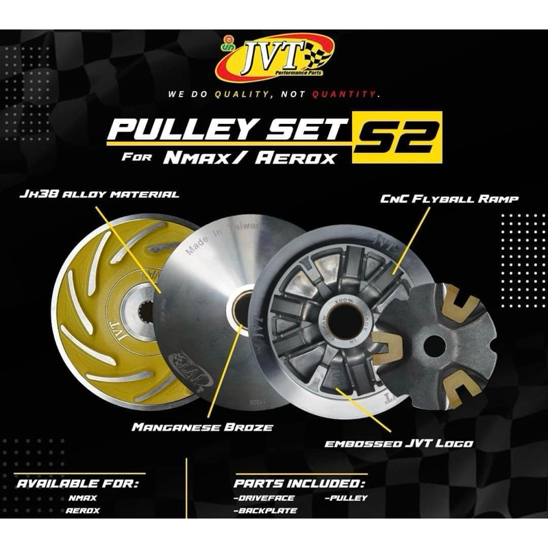 JVT S2 PULLEY SET NMAX155V1/V2/V2.1/ AEROX155 V1/V2 | Shopee Philippines