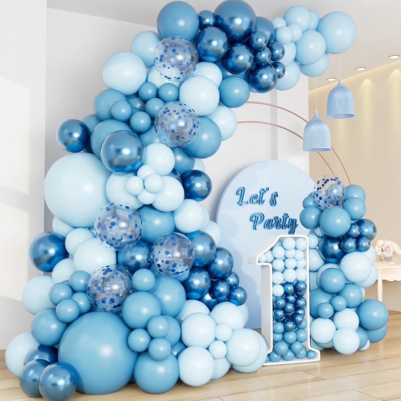 Blue Balloon Garland Arch Kit Boy Birthday Decoration Set Baby Shower ...