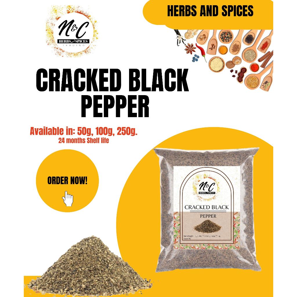 Cracked Black Pepper / Paminta Durog 100grams, 250grams, 500grams Herbs ...