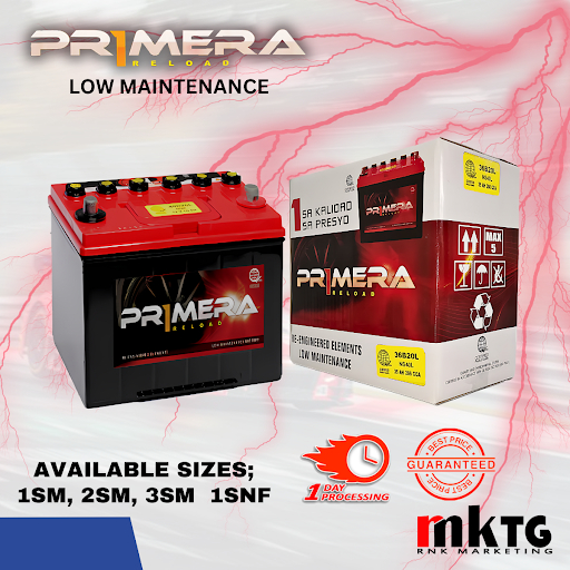 PRIMERA LOW MAINTENACE BATTERY - (36B20L) NS40L -1SM (BATTERY SOLUTION ...