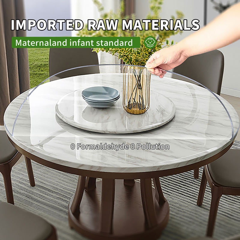 2mm Table Cloth Cover Round Table Transparent Table Cloth Cover Round ...