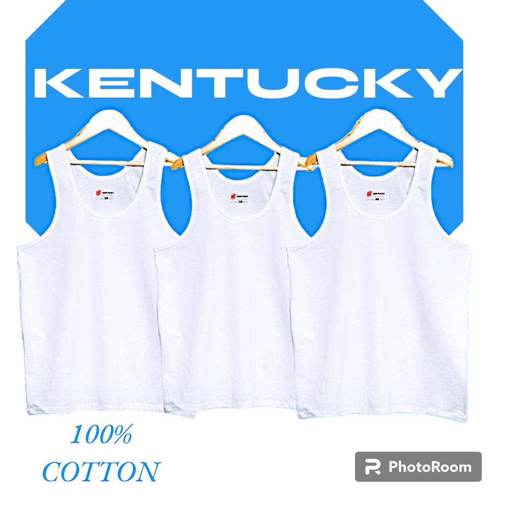 3pcs Sando for kids KENTUCKY plain white sando Cotton Sando Uniform ...