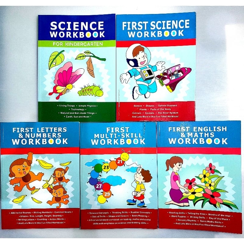 Workbooks For Pre-Schoolers - Multiskills, First Letter Number, Math ...