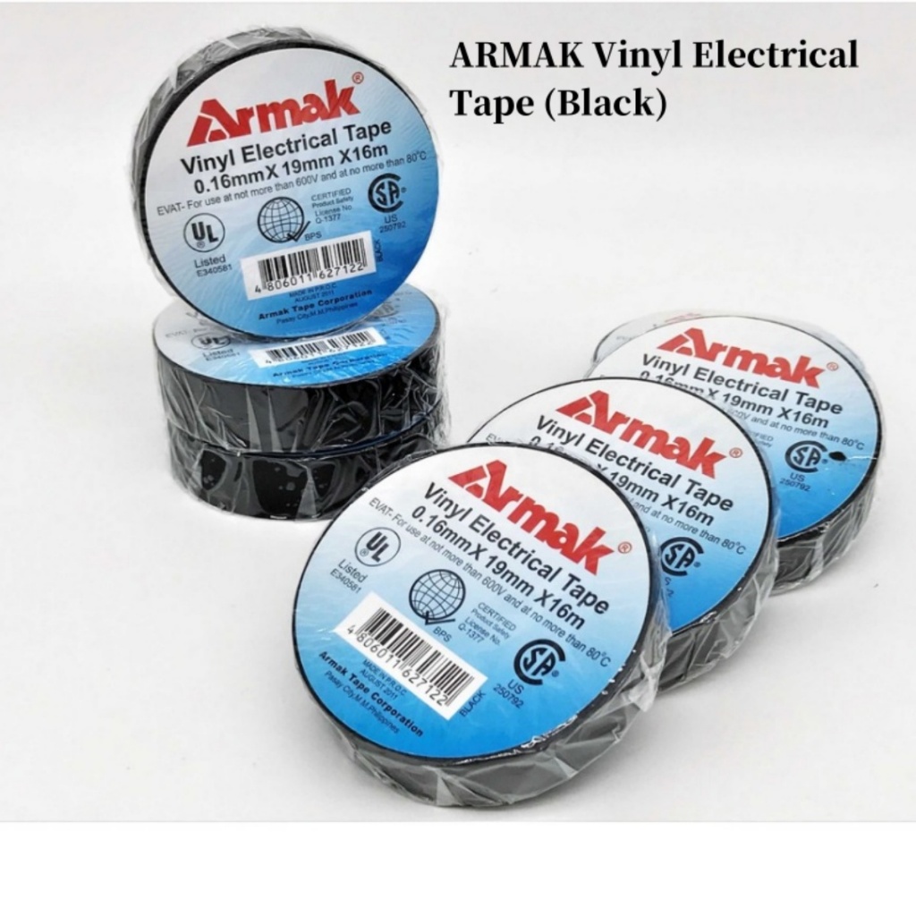 Electrical Tape ARMAK Vinyl Electrical Tape (Black) | Shopee Philippines