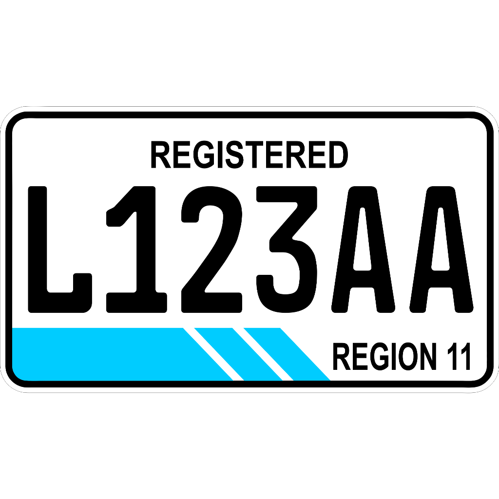 REGION 11 Temporary Plate - Customize Design Standard Size | Shopee ...
