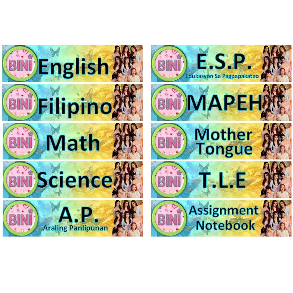 BINI STICKER NOTEBOOK LABEL GLOSY PHOTO STICKER 90GSM | Shopee Philippines