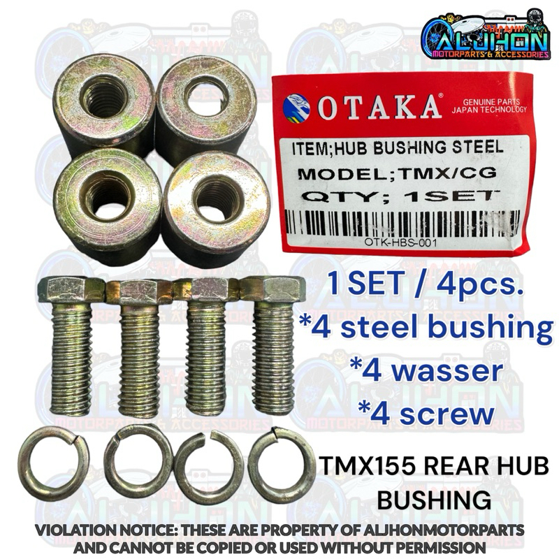 TMX Steel Hub Bushing (4pcs/1set) | Shopee Philippines
