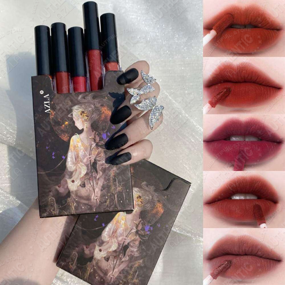5Pcs/Set AZLA Lip Tint Lip Glaze Box Lipstick Waterproof Matte Velvet ...