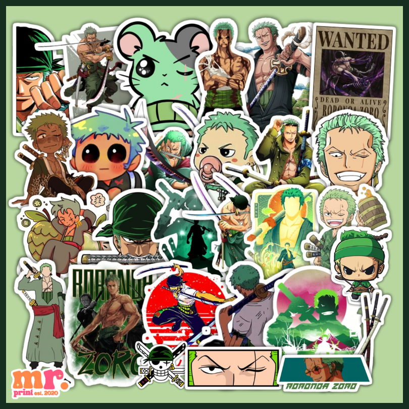 ZORO ONE PIECE VOL 1 STICKERS RORONOA ZORO WATERPROOF STICKERS | Shopee ...