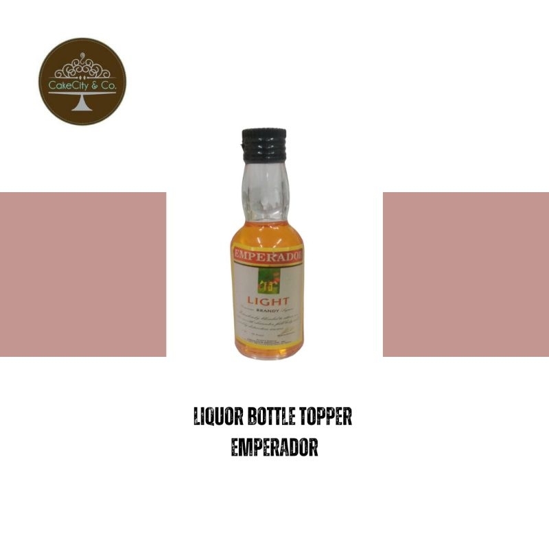 Mini liquor bottle Emperador light cake topper decoration | Shopee ...