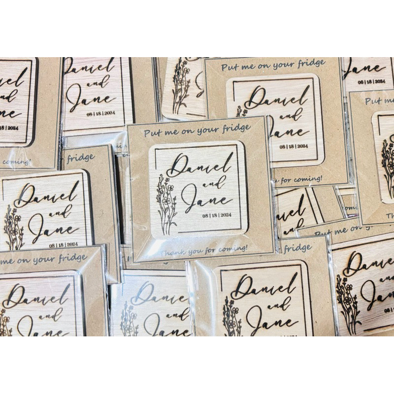 Personalized Wooden Ref Magnet 5cm x 5cm | Shopee Philippines