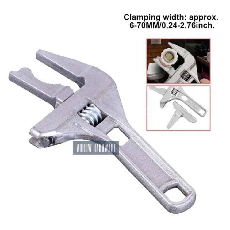 6-68mm Double Side Adjustable Pipe Wrench Aluminum Alloy Universal ...