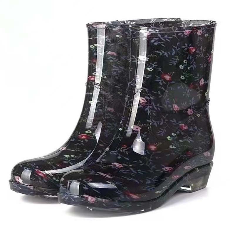 (36-40)S&S Design Bota Simple Plain Rain Flood Boots for woman #555-10 ...