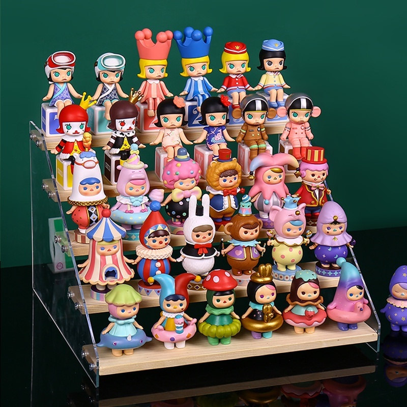 Clear Step Doll Display Shelf Stand,Acrylic Display Shelves Wood ...