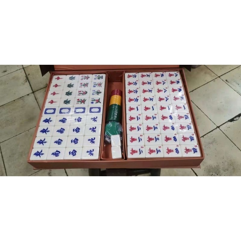 Mahjong Set 6.5 Jumbo Size 144pcs (Ivory, Green, Blue, Yellow) | Shopee ...