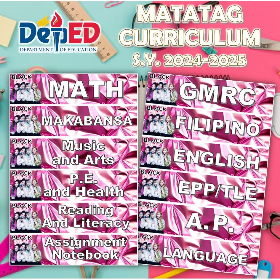 SUBJECT NOTEBOOK CHARACTER STICKER LABEL MATATAG CURRICULUM SY. 2025-2026 | Shopee Philippines