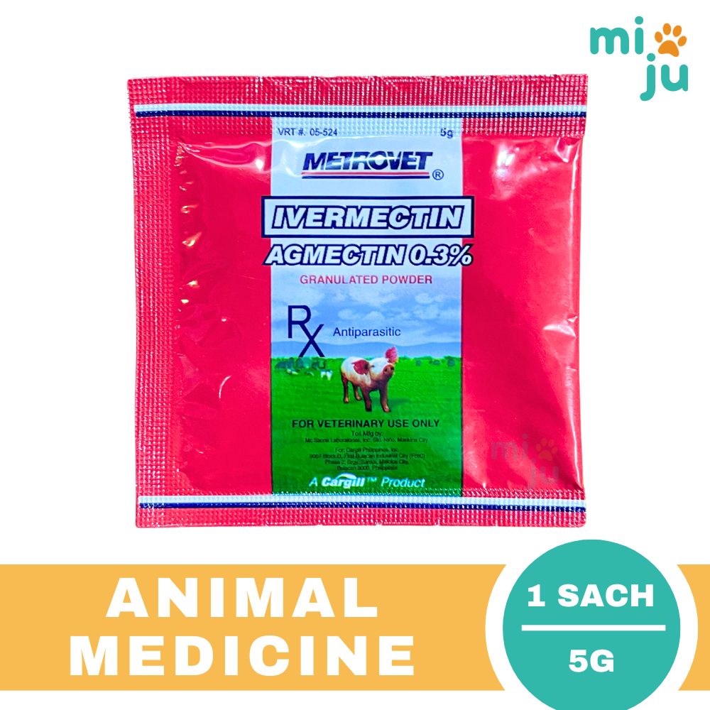 Agmectin Ivermectin 0.3% (1 Sachet x 5g) - For Animal Use | Shopee ...