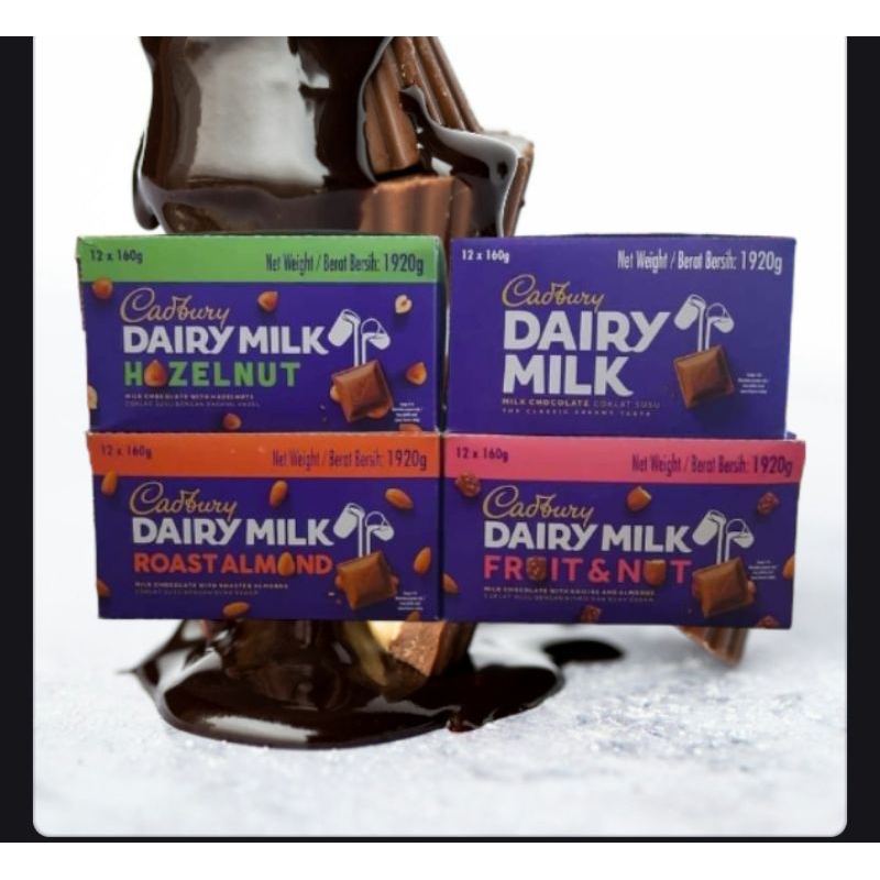 Cadbury Dairy Milk /Box 160gramsx12 | Shopee Philippines