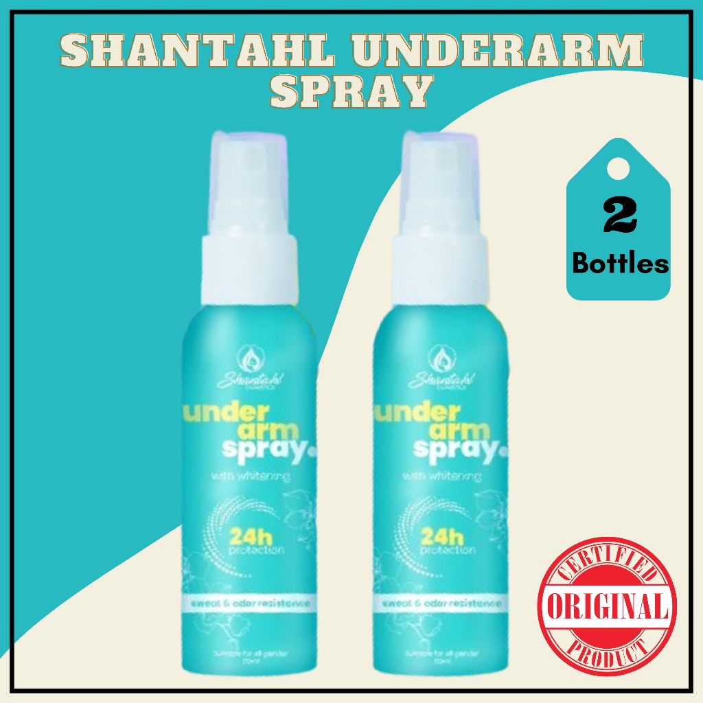 Original Shantahl Underarm Spray with Whitening (2 bottles) | Shopee ...