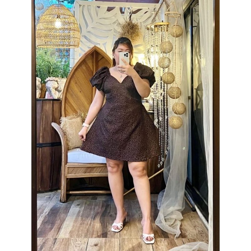 Kathryn Plus size embossed fairy Dress | Shopee Philippines