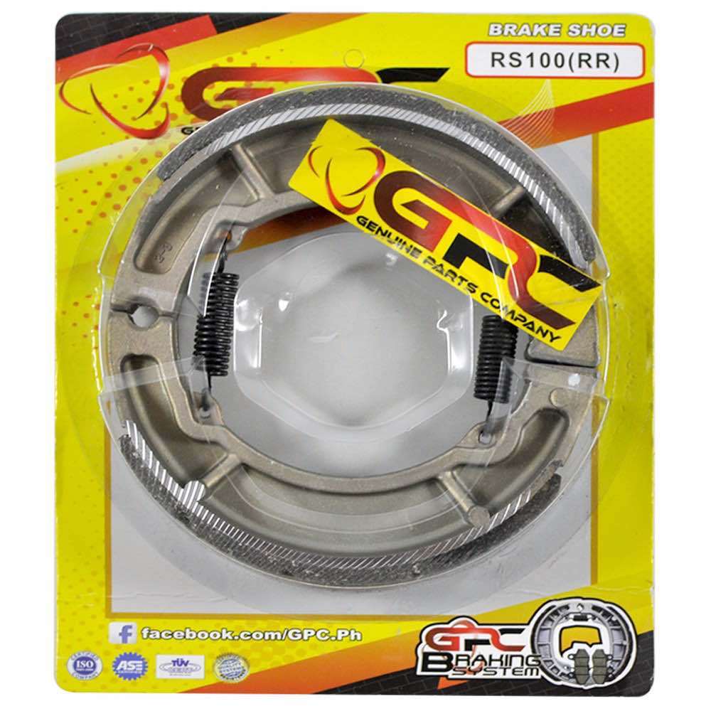 GPC Brake Shoe (Rear) RS100 - Rusi SC125 (Gala/Royal) - Flair 125 - STX ...