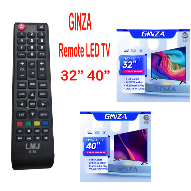 LMJ Ginza 40-inch LED TV Ultra-Slim Television Flat Screen TV Remote Controllers | Shopee ...