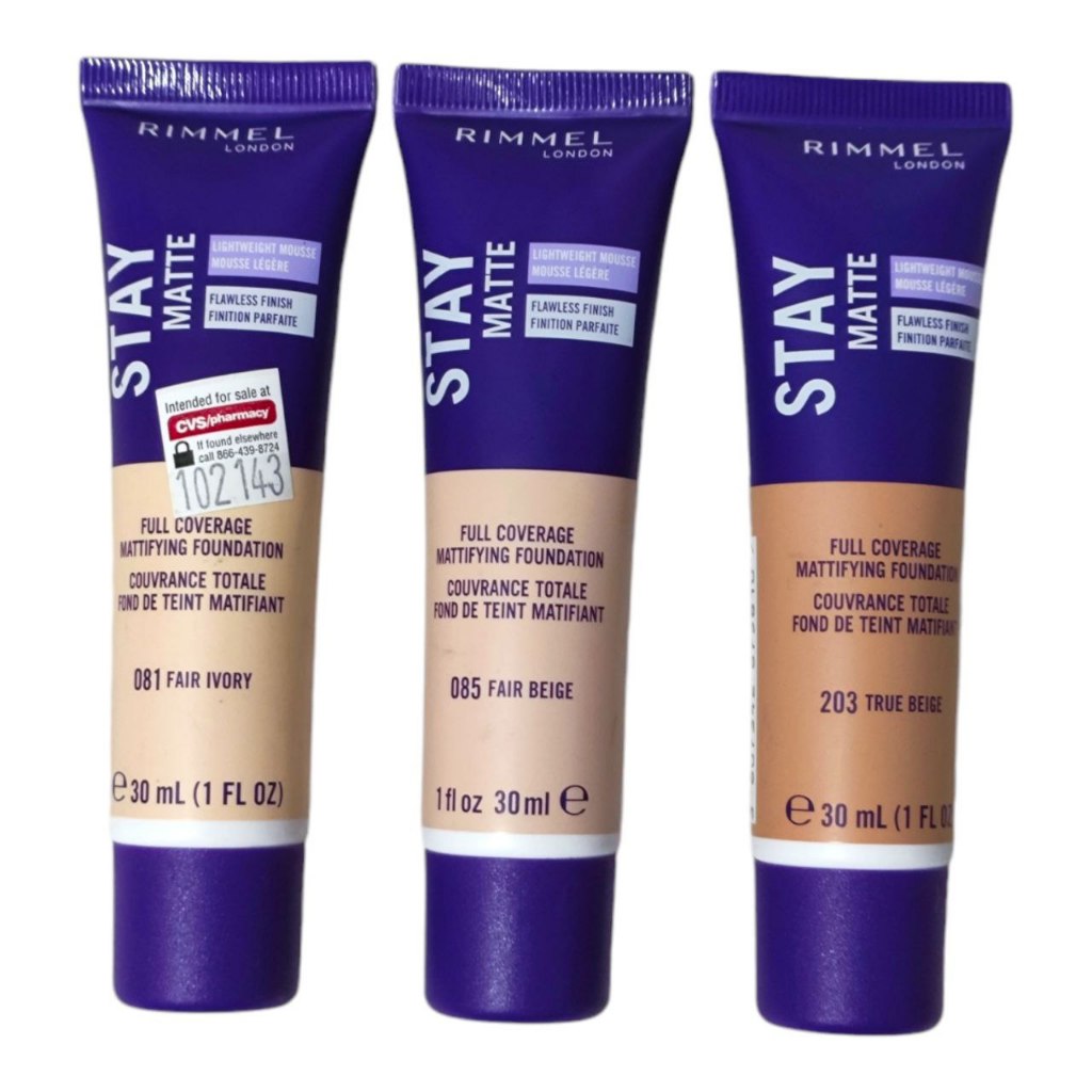 Rimmel London Stay Matte Liquid Mousse Foundation, Full Coverage ...