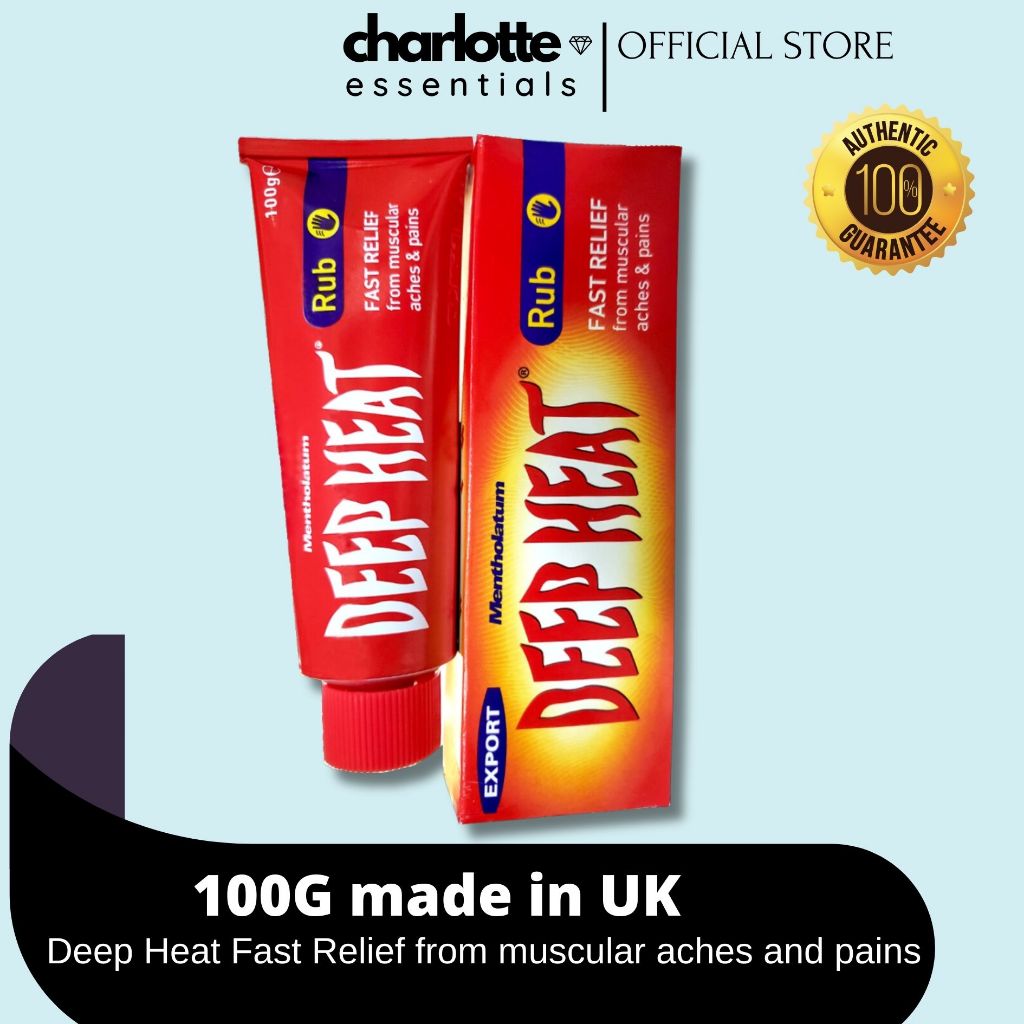 AUTHENTIC Deep Heat Pain Relief Rub Mentholatum100ML - For rheumatic ...