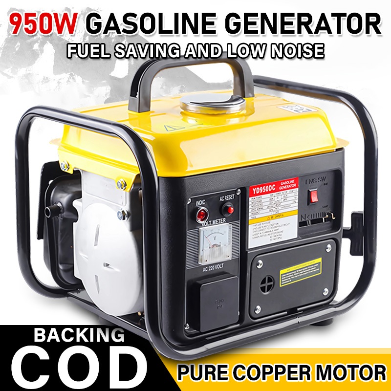 950W Generator For Home Gasoline Generator Small Household Generator Pure Copper Motor | Shopee ...