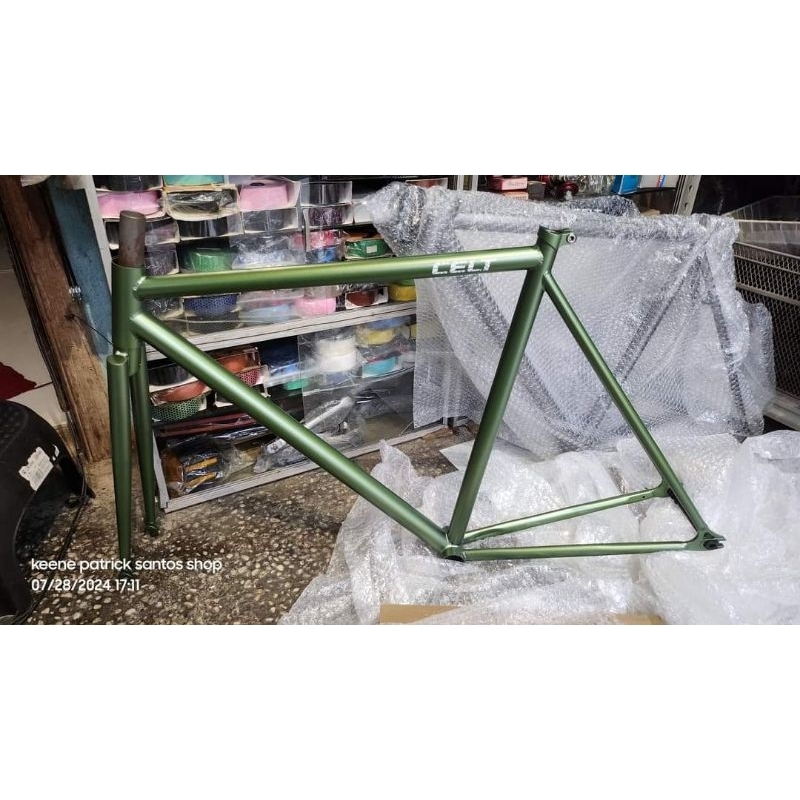 CELT FRAMESET 2K24 FRAME FORK SEATPIN HITEN STEEL ACTUAL PIC BRANDNEW ...