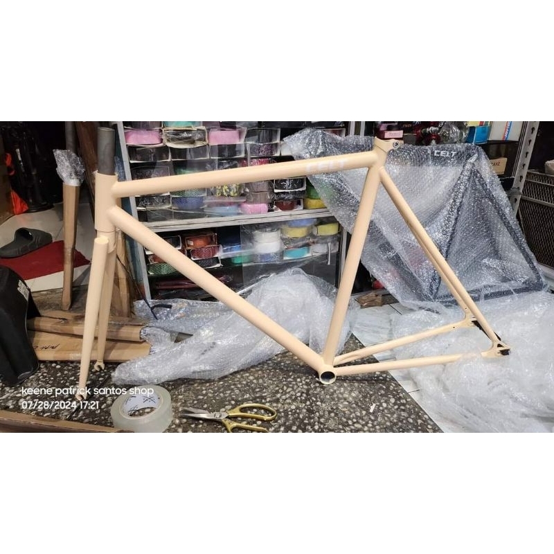 CELT FRAMESET 2K24 FRAME FORK SEATPIN HITEN STEEL ACTUAL PIC BRANDNEW ...