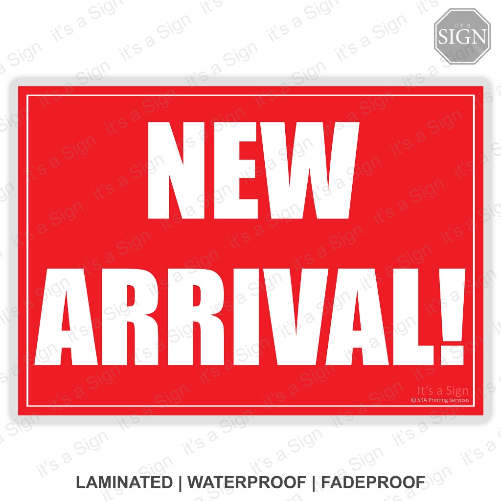 New Arrival Retail Store Sign - Laminated Signage - A4/A3 Size | Shopee ...