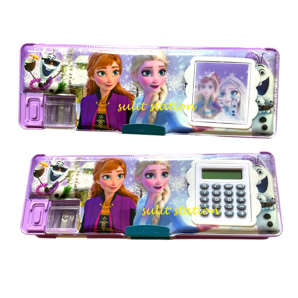 FROZEN ELSA ANNA HELLO KITTY SCHOOL OFFICE MAGNETIC PENCIL CASE BOX ...