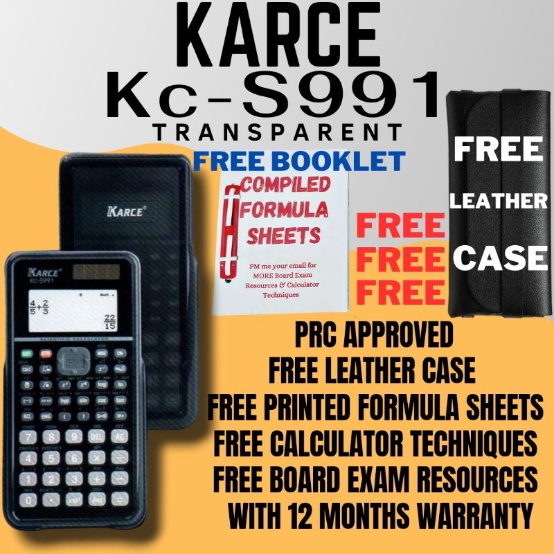 Karce Kc-S991 Kc S991 Kc S 991 TRANSPARENT Scientific Calculator ...