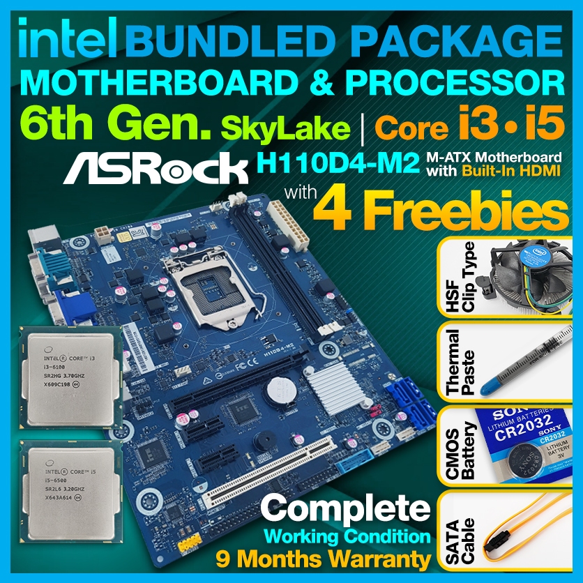 6th Gen. Intel Processor & Motherboard Bundle Package with 4 Free Gifts ...