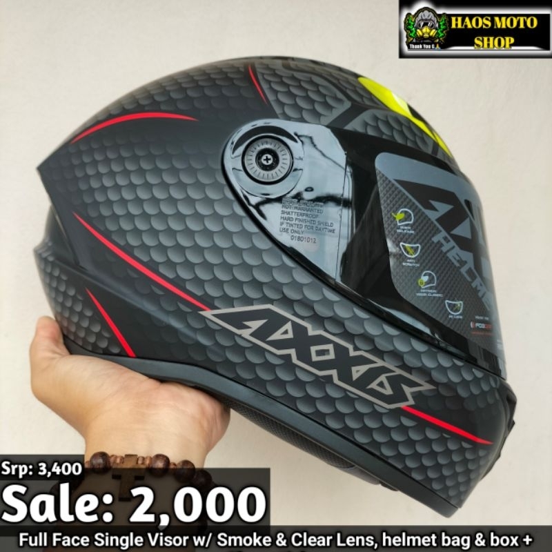 Sec axxis draken cougar full face helmet | Shopee Philippines